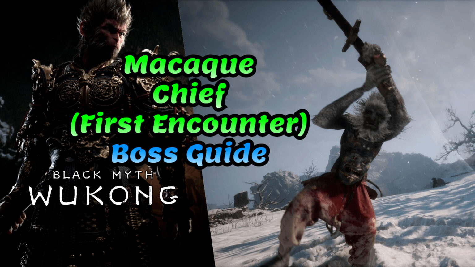 Black Myth Wukong Macaque Chief (First Encounter) boss guide Archives ...